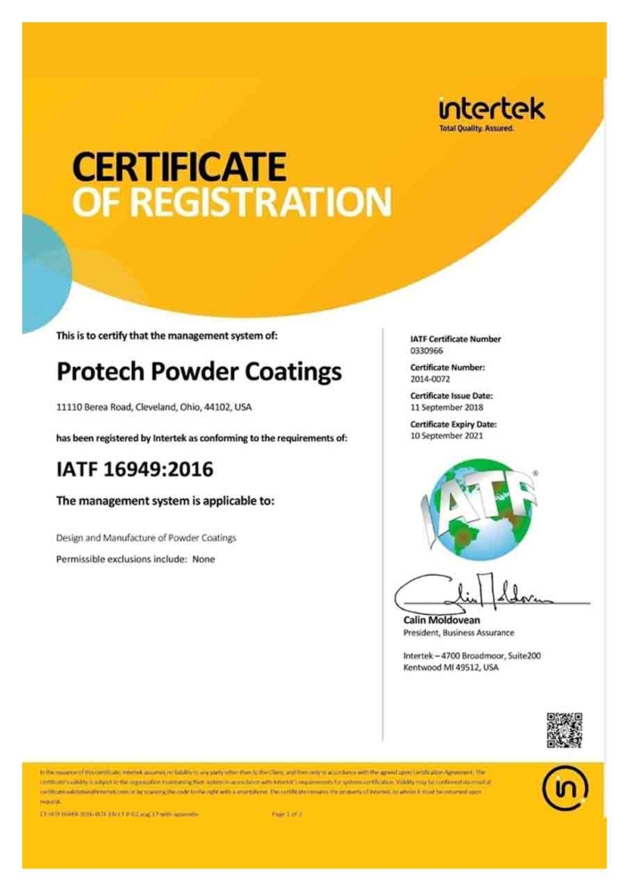 CERTIFICATES - Alwan Gulf Polyester Powder Coating